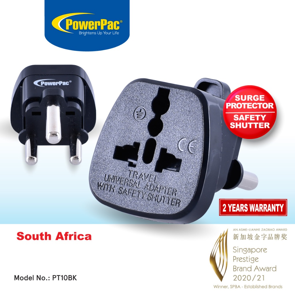 PowerPac 15amp Adapter Multi Travel Adapter (PT10BK) | Shopee Singapore