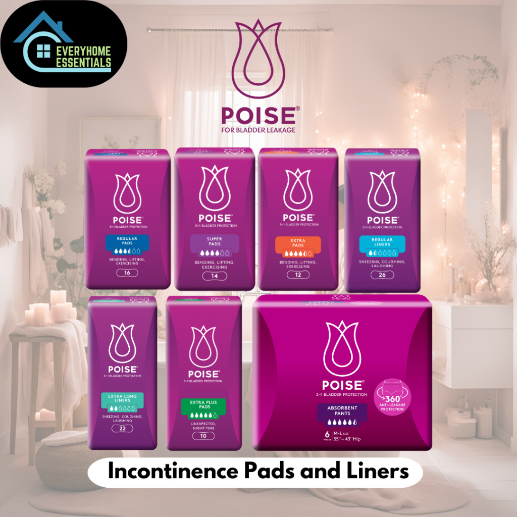 POISE Incontinence Pads & Liners - Regular/Super/Extra/Extra Plus/Extra ...