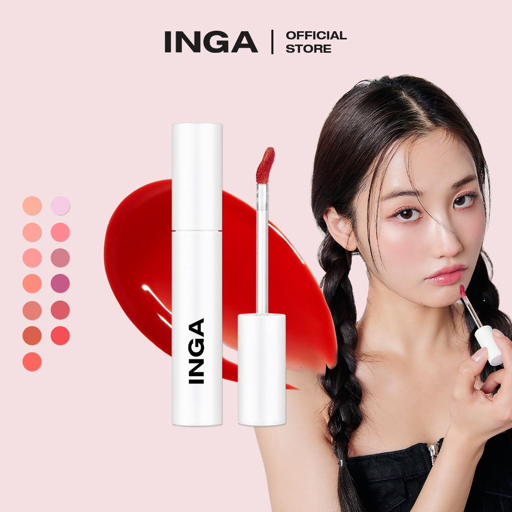 INGA Glassy Water Glow Lip Tint (SNOWY_13 colors) | Shopee Singapore