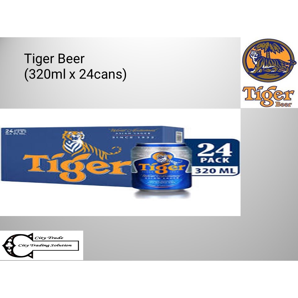 Tiger Beer (320ml x 24 cans) It's Time for a Tiger | Shopee Singapore
