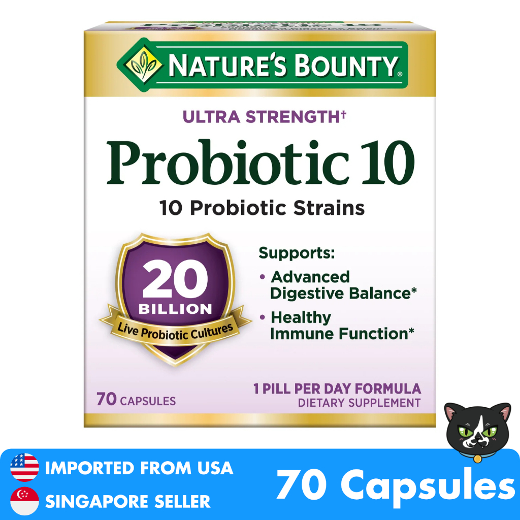 Nature's Bounty Ultra Strength Probiotic 10, 70 Capsules (Exp 10/2026 ...