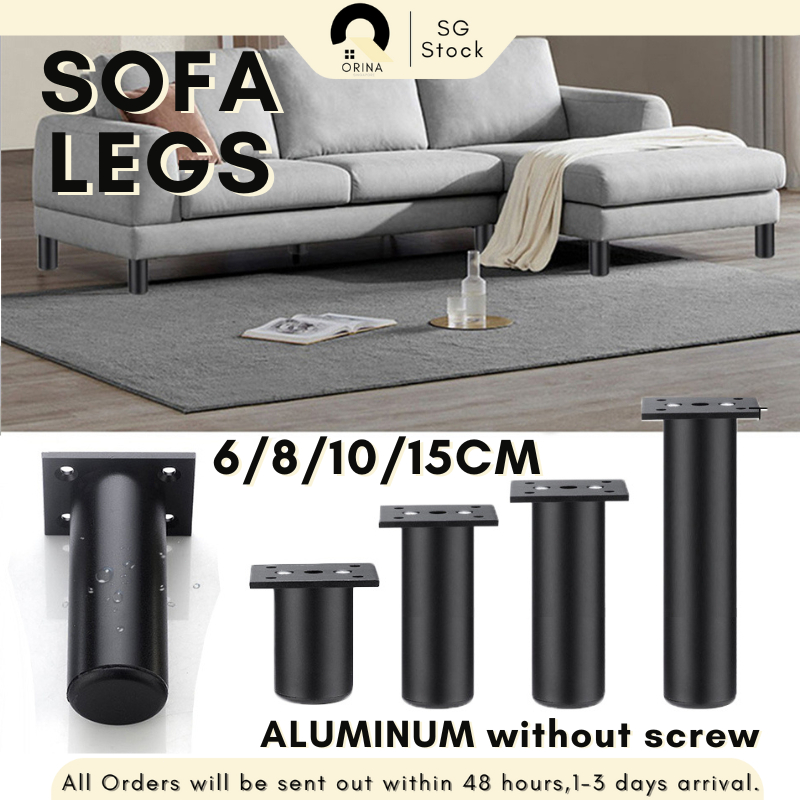 [SG] Adjustable Furniture Cabinet Leg 6/8/10/15CM Metal Table Leg Sofa ...