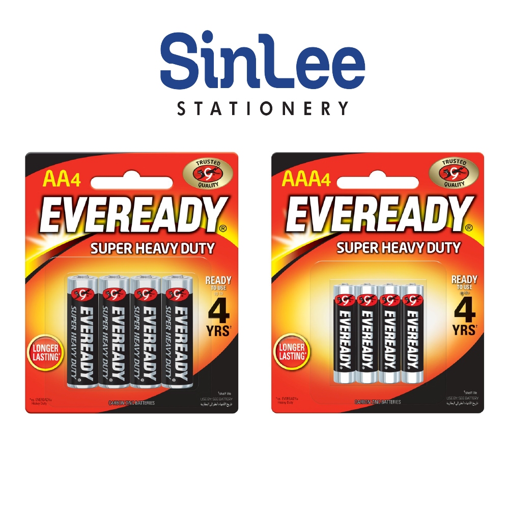 EVEREADY AA/AAA ( PACK OF 4 )SUPER HEAVY DUTY BATTERY|AA/AAAlBatteries ...
