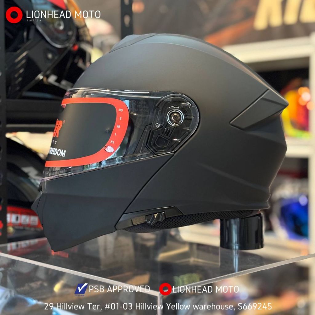 LAZER MODULAR FULL FACE HELMET MH7 + FREE ID221 INTERCOM A2S PSB ...