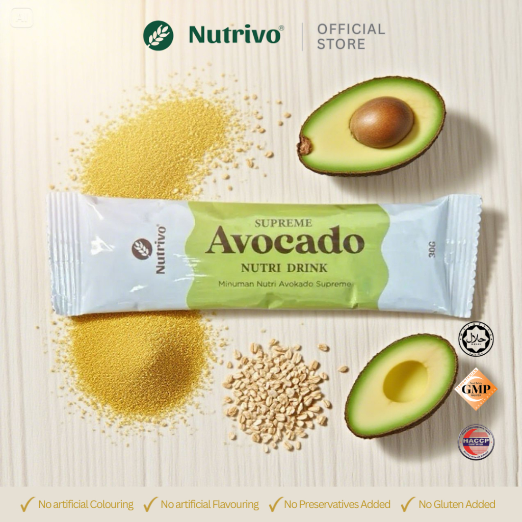 [HALAL] Nutrivo Supreme Avocado Nutri Drink Travel Pack (30g x 5 sticks ...