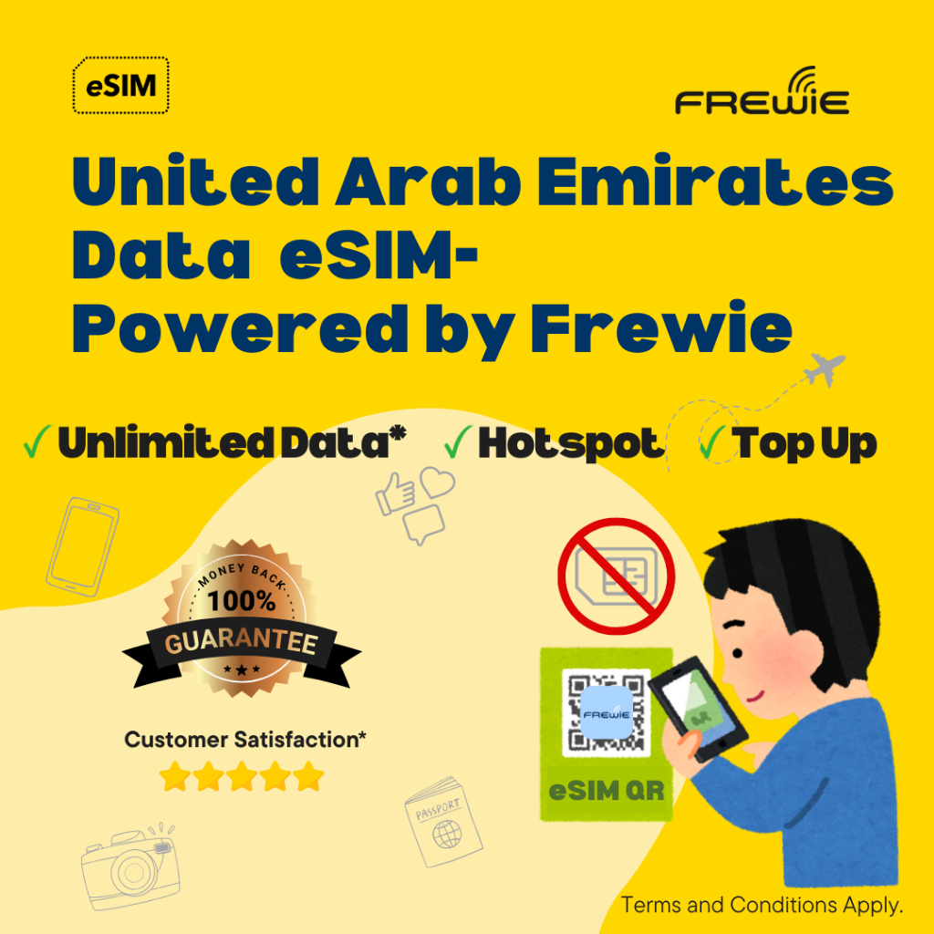 United Arab Emirates/UAE eSIM Data Roaming | Unlimited Data | Topup ...