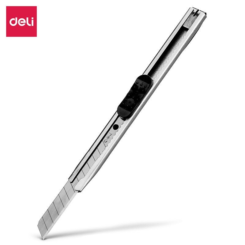 Deli 2053 9mm Office Metal Shell Alloy Steel Paper Cutter / Pen Knife ...