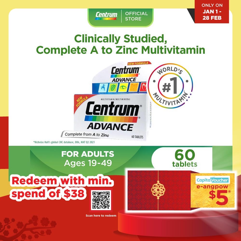 CENTRUM Advance Multivitamin for Young Adults, Vitamin C, A ,Zinc ...