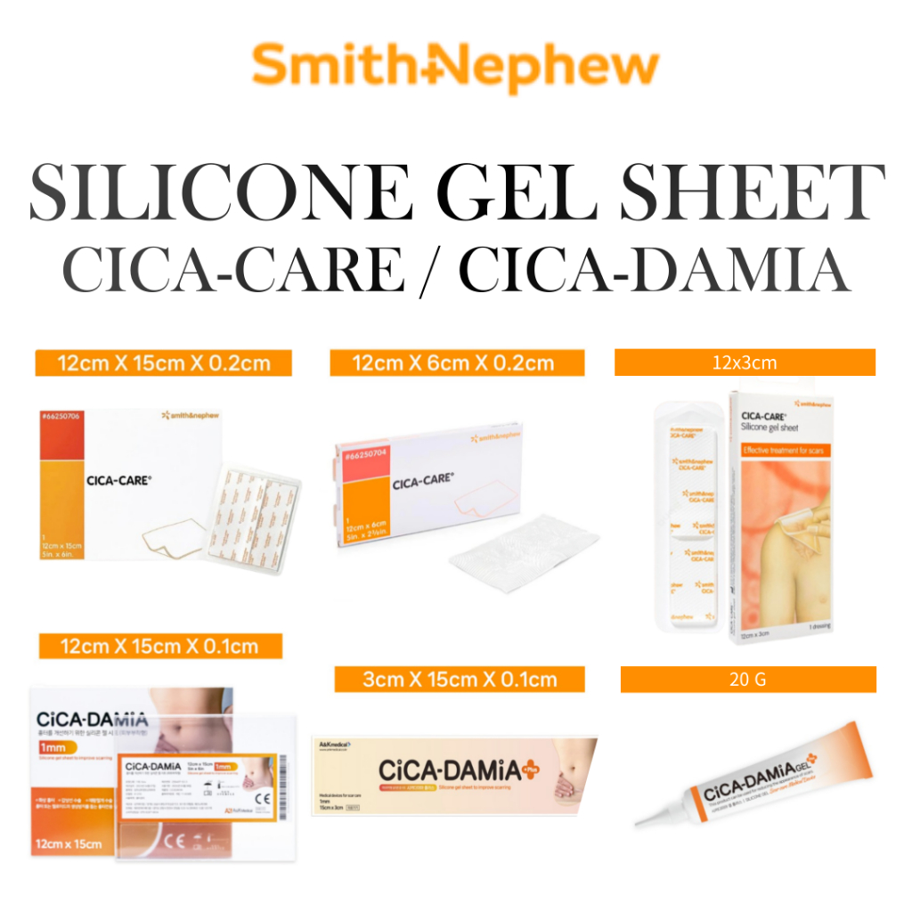 Smith & Nephew Cica Care Silicone Gel Sheet for Keloids & Scars Removal ...