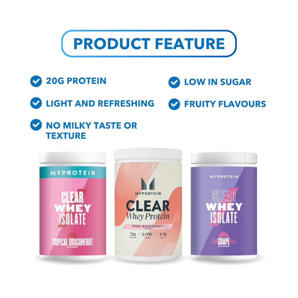 My proteinClear Whey Isolate Fruity Protein Powder Optimal Workout ...