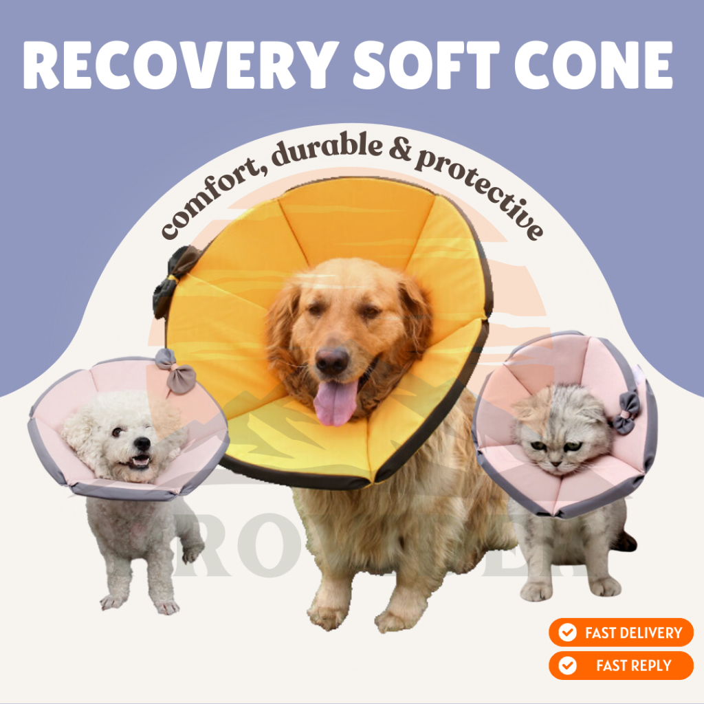 [SG] Dog Cat Soft Cone Neck Elizabethan Collar Anti-Scratch Bite Cure ...