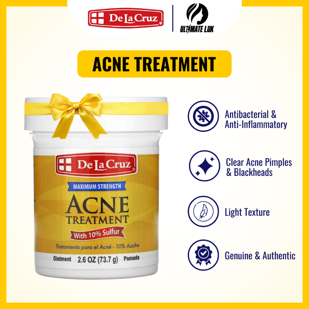 De La Cruz, Acne Treatment Medication, 10% Sulfur Ointment, Non ...