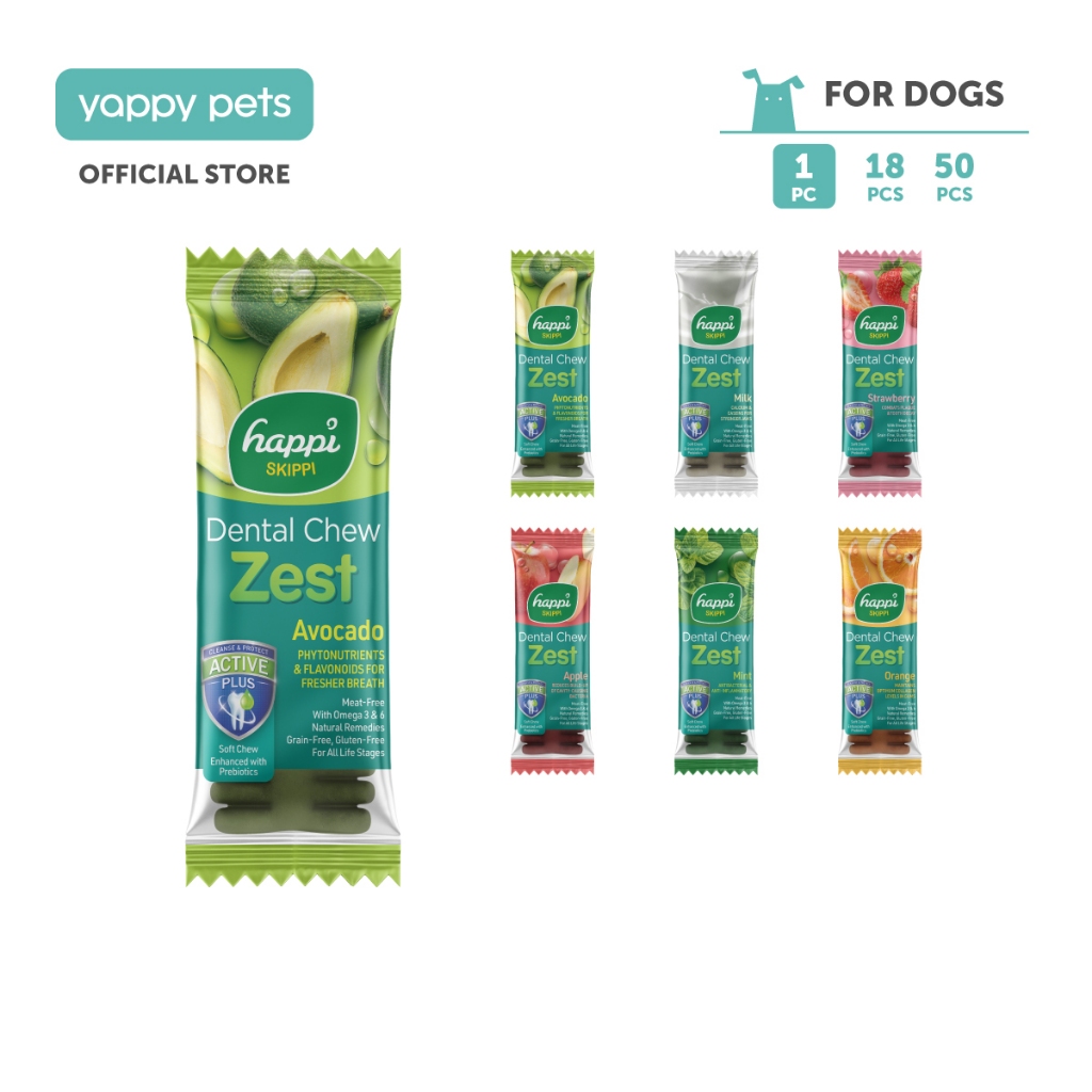 Happi Skipp Zest Regular 4Inch Dental Chew 25g| Apple Mint Berry ...