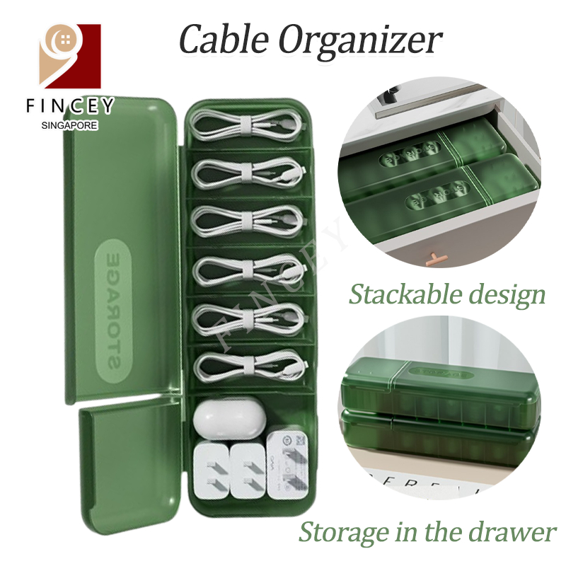 【SG】Cable Organizer Box Desktop Cable Management Box with Lid Power ...