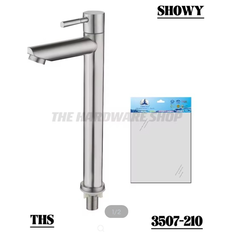 SHOWY （WAND）LEVER QUARTER TURN S/S BASIN TAP (300MM)-（3507-210） | Shopee Singapore
