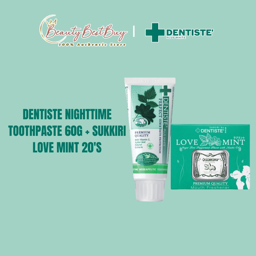 Dentiste Nighttime Toothpaste 60g + Sukkiri Love Mint 20's (Promo Set ...