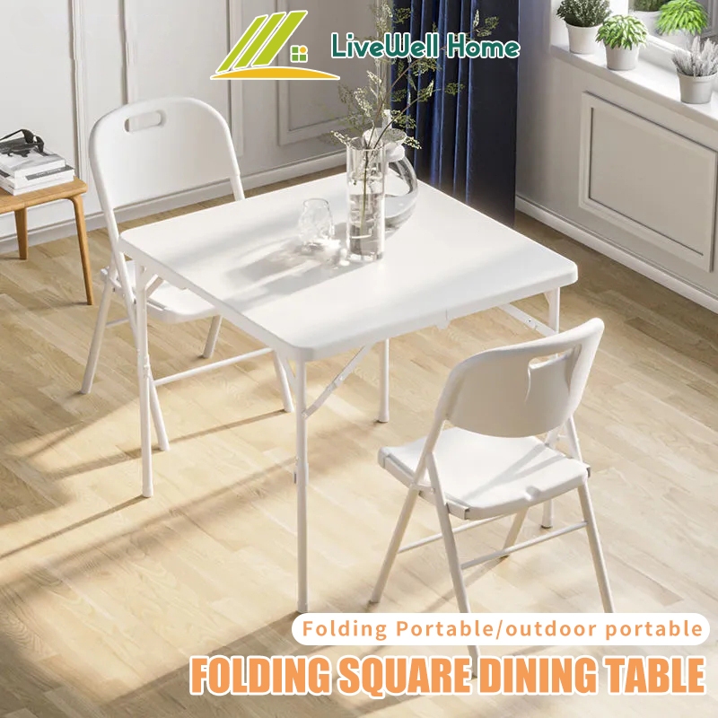 Square Foldable Table | Outdoor Multi-Purpose Furniture with Storage ...