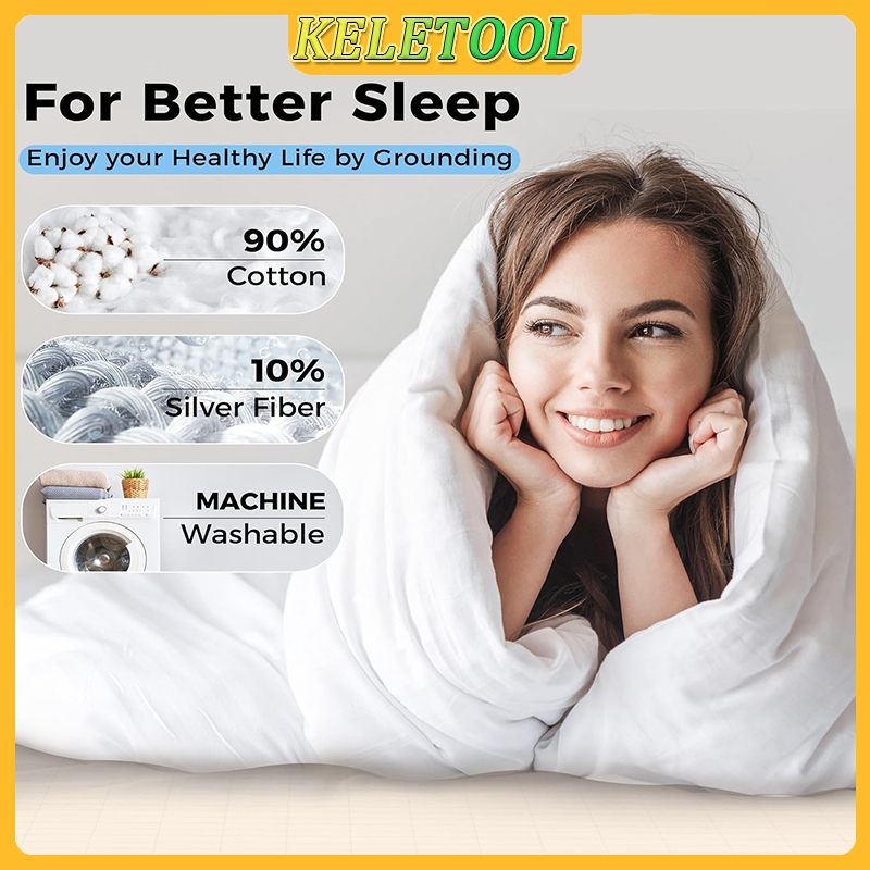 Earthing Half Sheet Grounding Sheets Grounding Mat for Bed Grounding ...