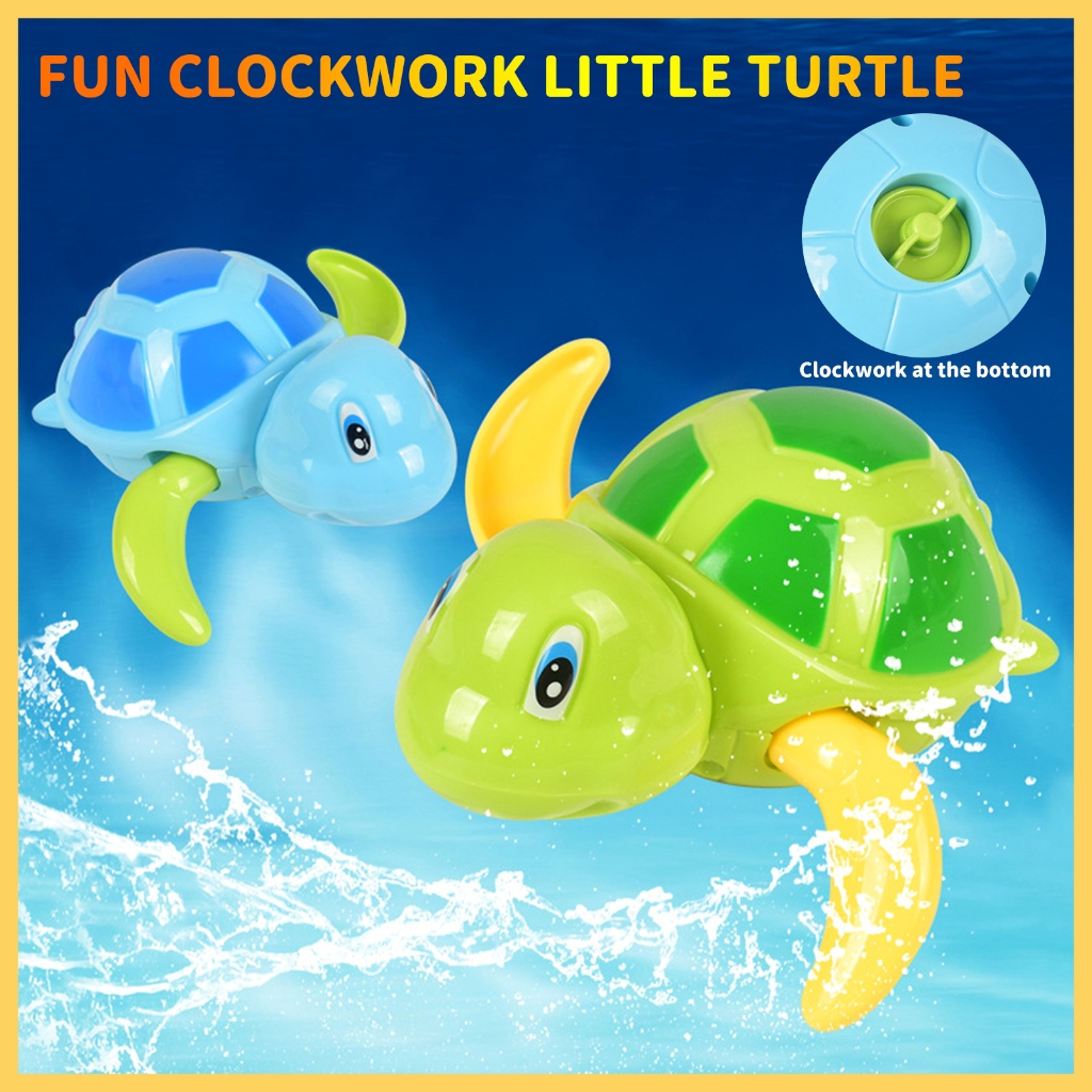 Swimming Turtle Bath Toy, Cute Wind-Up Clockwork Water Plaything for ...