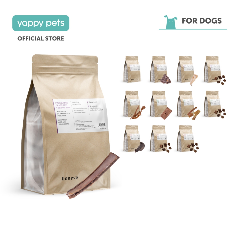 Boneve Air Dried Dog Treats | Beef Clean Tripe Cheese Chunk Venison ...