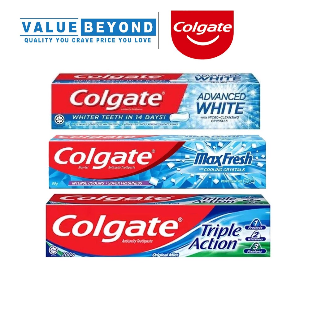 (BUNDLE OF 6) Colgate Toothpaste Advanced White 160g | Max Fresh 160g ...
