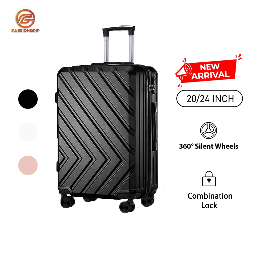 PG Premium Luggage 20/24 Inch Travel Suitcase ABS+PVC Trolley Case Hard ...