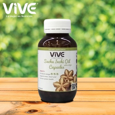 VIVE Sacha Inchi Oil Capsules - Premium Omega-Rich Superfood Supplement ...
