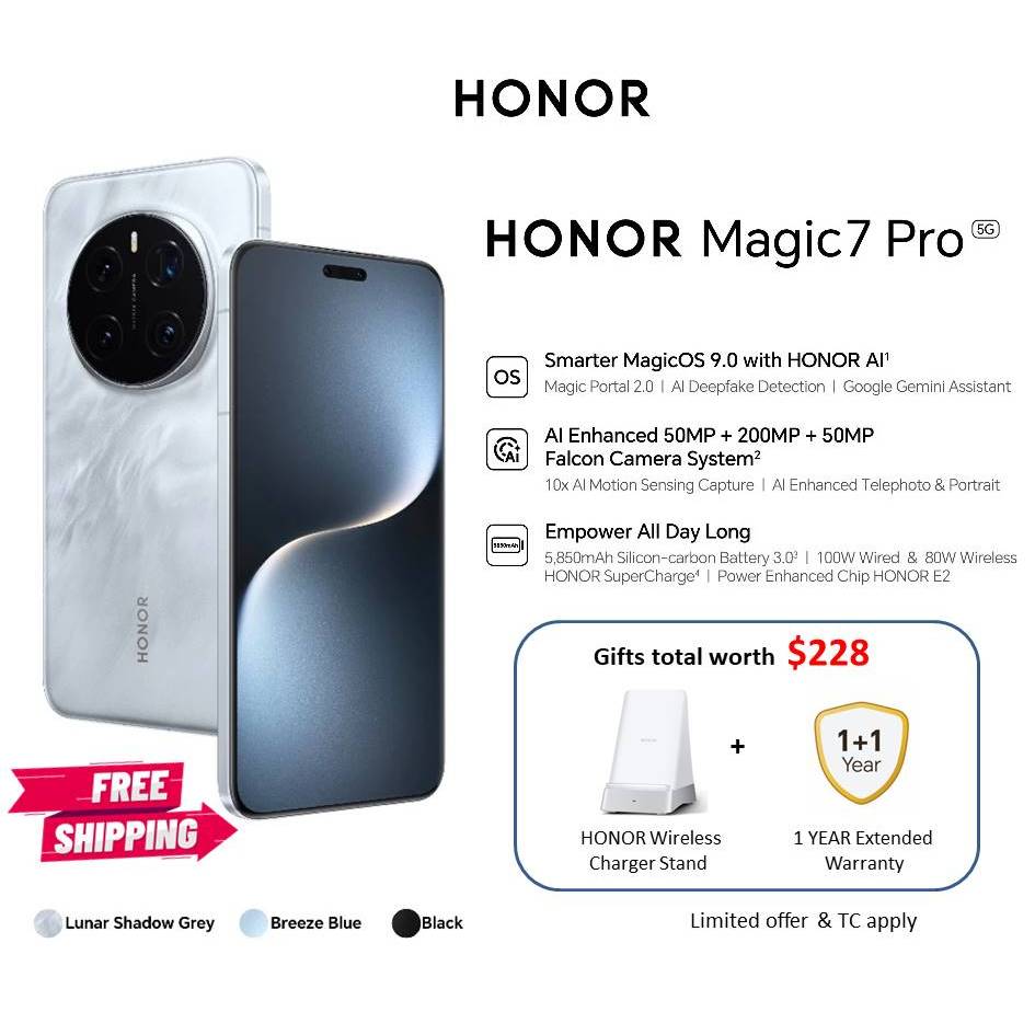 2025 !! Honor Magic 7 Pro | Local Set with 2 Years (1+1) Singapore Honor Official Warranty ...