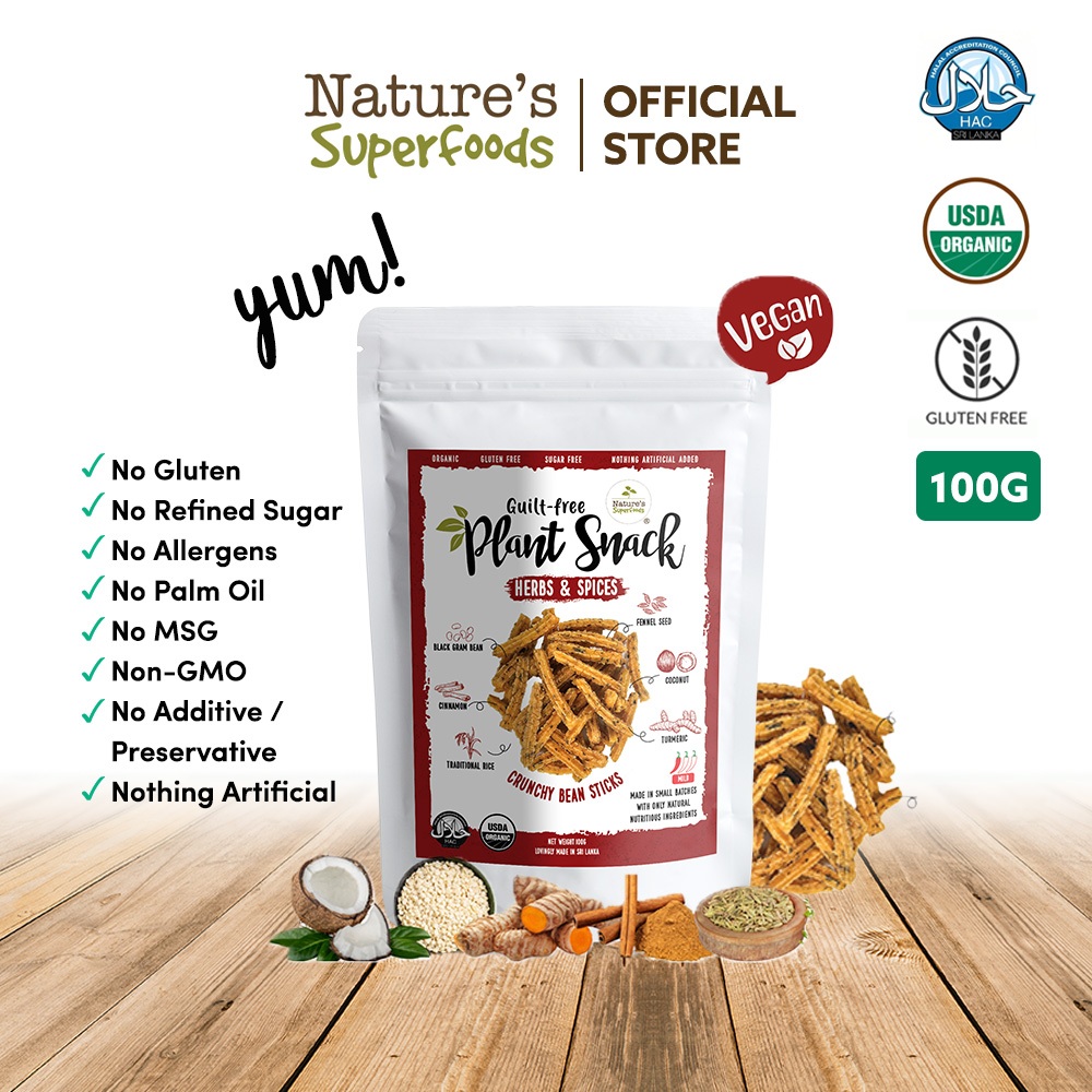 [NEW] Organic Crunchy Bean Sticks – Herbs & Spices 100g | Vegan, Gluten ...