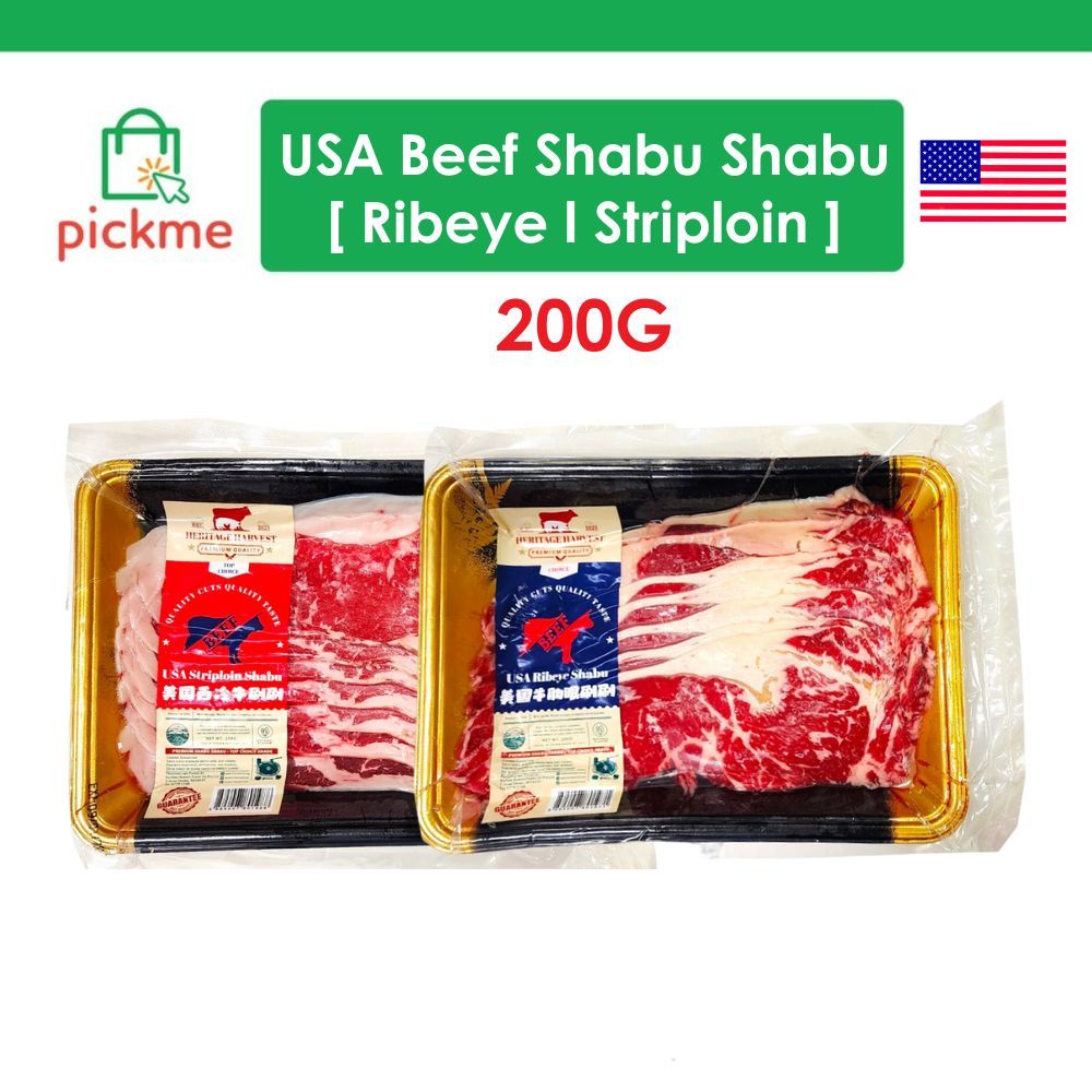 Heritage Harvest USA Beef Shabu Shabu [ Ribeye l Striploin ] 200G ...