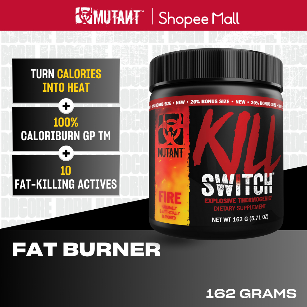 Mutant KILL SWITCH Thermo, Explosive Thermogenic, Fat Burner, Fasted ...