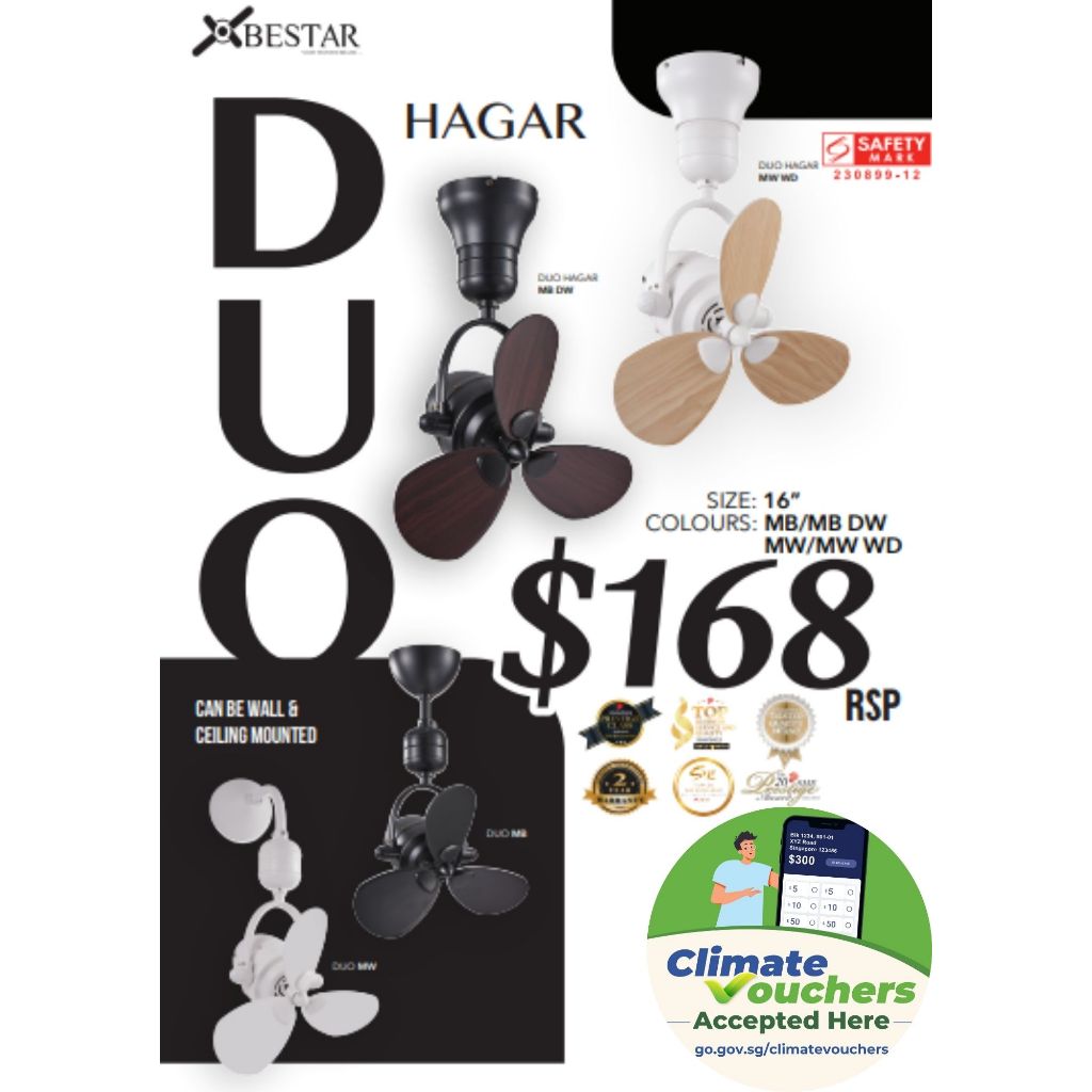[CLIMATE VOUCHER] Duo Hager Fan | Shopee Singapore