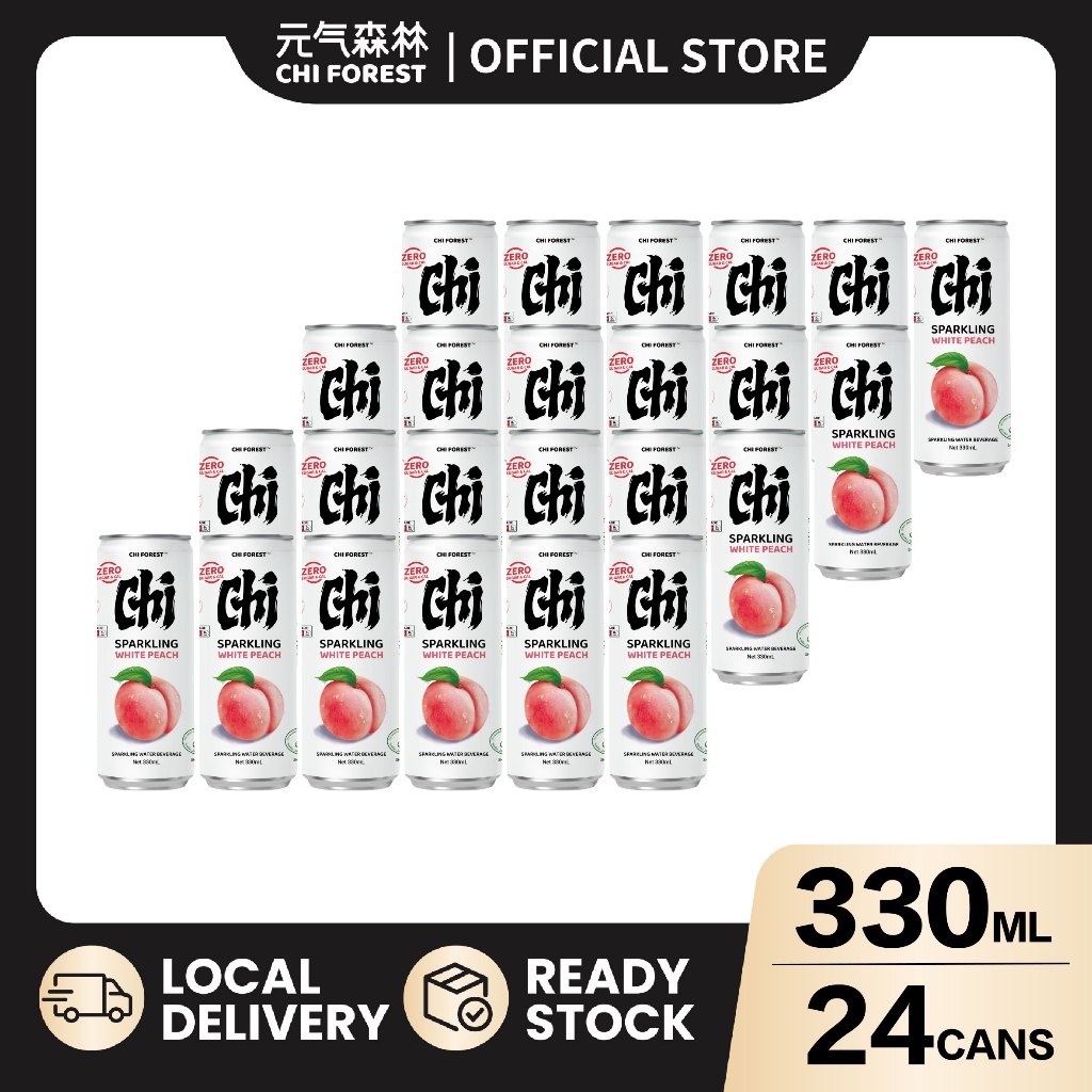 Chi Forest 元气森林 Zero Sugar Soda Sparkling Water 330ml × 24 Cans (Genki ...