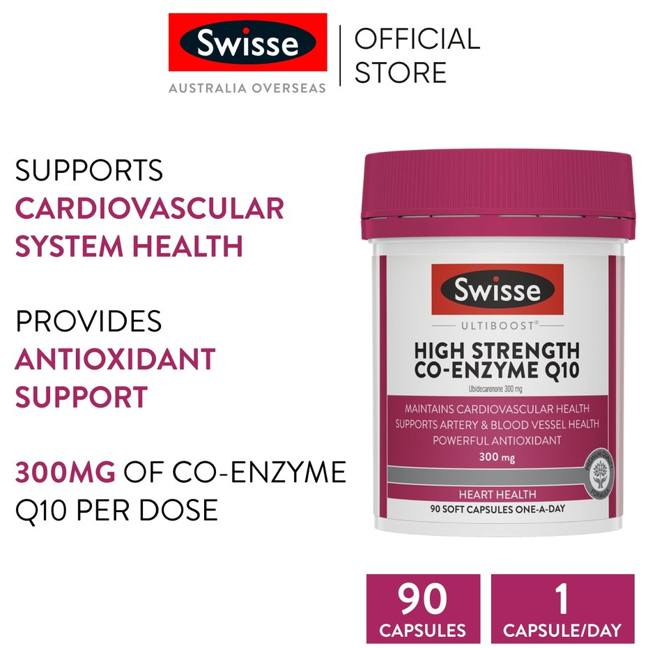 Swisse Ultiboost High Strength Co-Enzyme Q10 90 Soft Capsules (EXP:10 ...