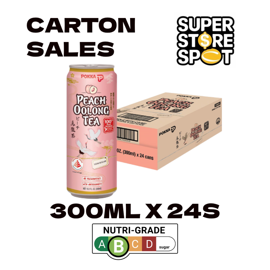 Pokka Peach Oolong Tea 300ml can drinks carton sales (24 cans per ...