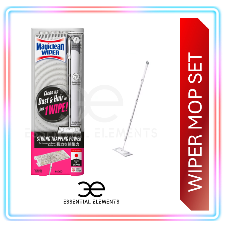 Magiclean Wiper Mop Stick Set Cleaning For Dry/Wet Sheets | Shopee ...