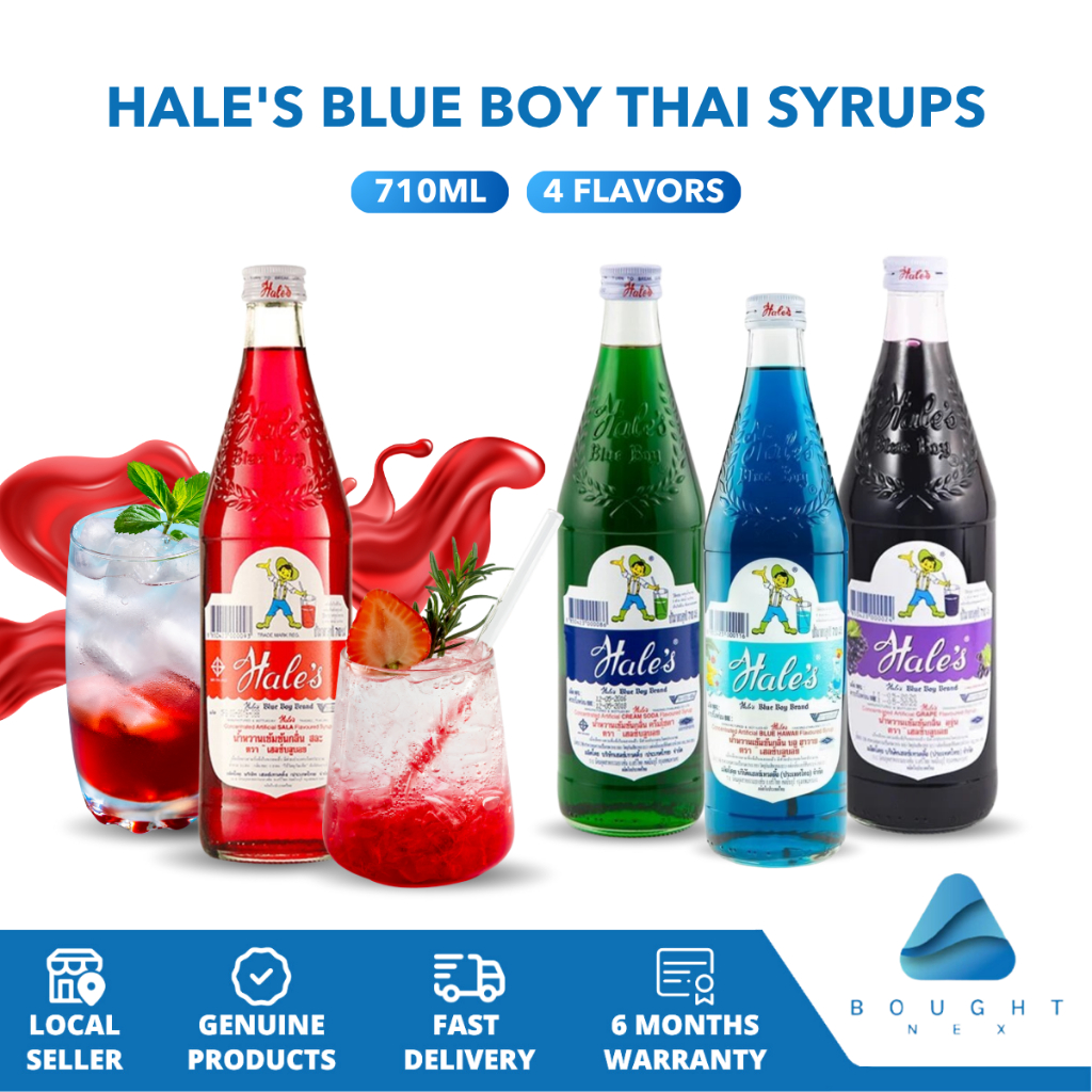 Hale's Blue Boy Thai Syrups 710ml Halal, Sala Cream Soda Cordial Syrup ...