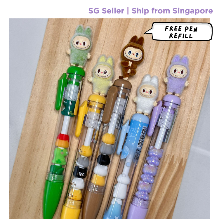 Popmart Remodified Redesigned Labubu Ballpoint Ink Pen free Refill ...