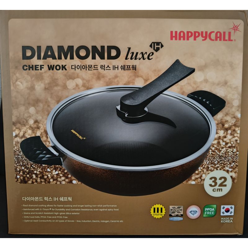 Happycall Diamond Luxe I.H. Chef Wok 32cm | Shopee Singapore