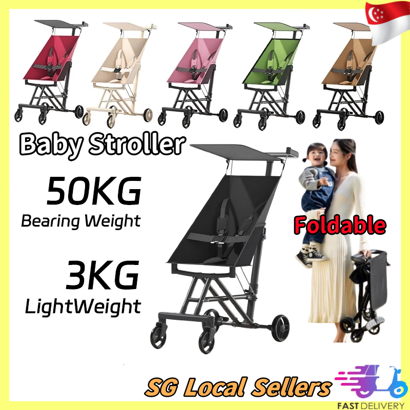 [SG Ready Stock]3KG Lightweight Baby Stroller Cabin Size Portable ...