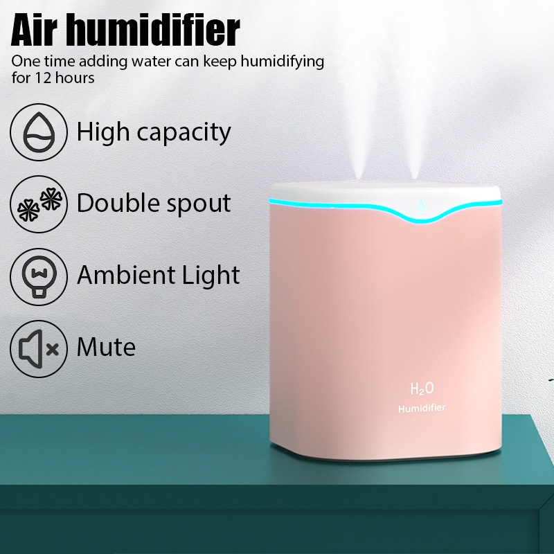 [SG] 2L Air Humidifier Air Diffuser Sanitizer Spray USB Double Spray ...