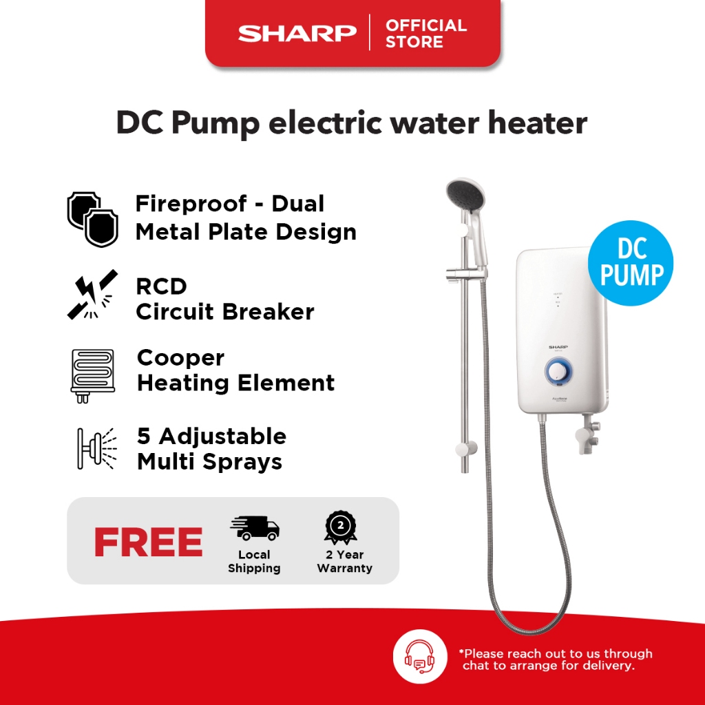 SHARP Instant Water Heater with DC Pump (Silver) – WH-P315N | Shopee ...