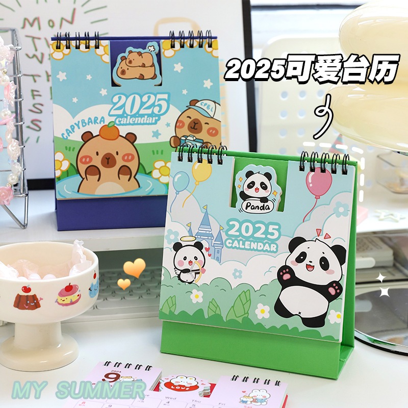 Mini Desk Calendar 2025 Cute Cartoon Calendars Daily Schedule Planner ...