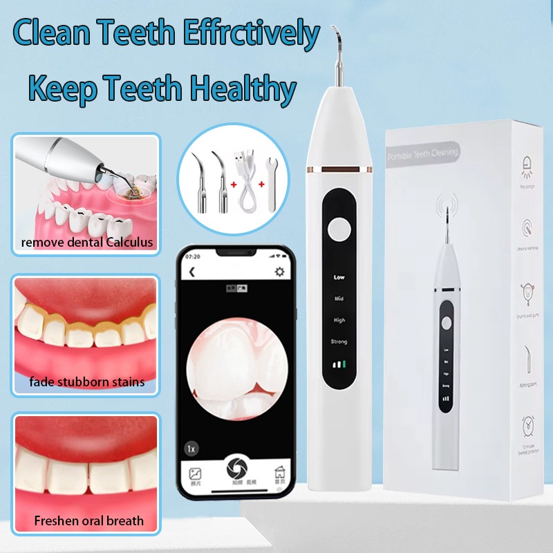 Tooth Cleaner Home Ultrasonic Dental Scaler Smart APP Visual Toothbrush ...