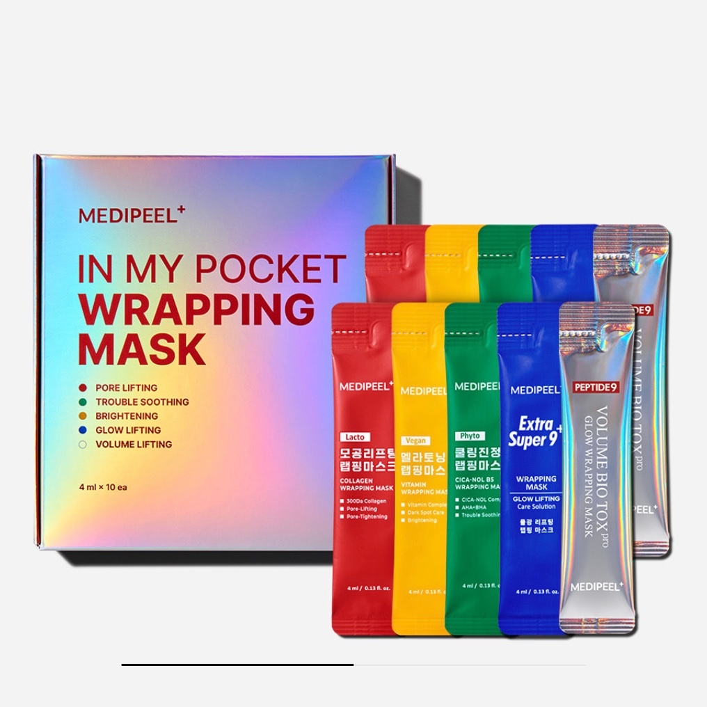 [MEDIPEEL] In My Pocket Wrapping Mask 5Color Set (4mlx10pcs) | Shopee Singapore