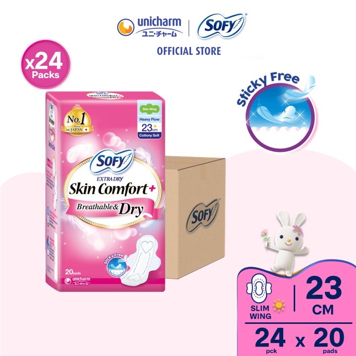 SOFY Extra Dry Skin Comfort+ Day Slim Wing Sanitary Pad & Pantyliner ...