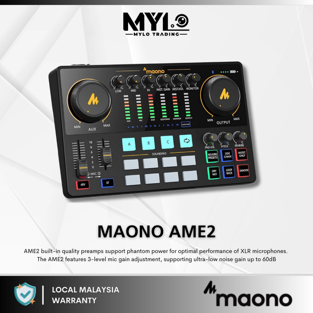 Maono AME2 AM-E2 Maonocaster Integrated Audio Production Studio Sound ...