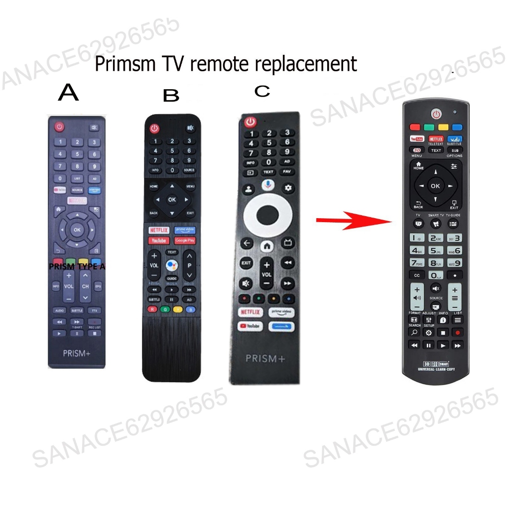 *SG Stock* Prism TV remote controller replacement--No setting required ...