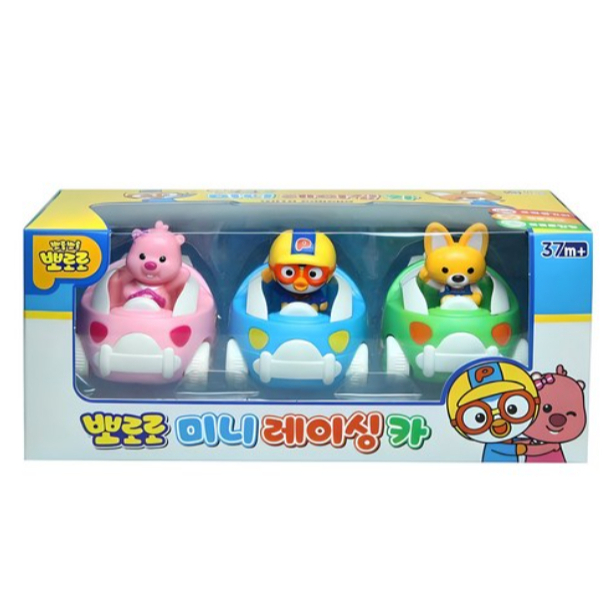 [Pororo] Pororo Mini Racing Car Set of 3, Pororo Luffy Eddy | Shopee ...