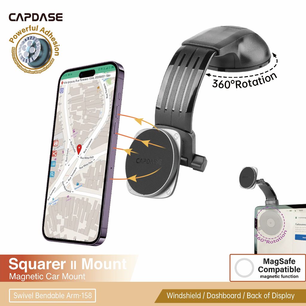 CAPDASE SQUARER II High power magnetic absorption, Magnetic Car Mount ...